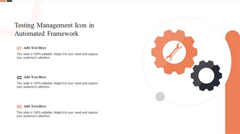 Testing Management Icon In Automated Framework Ppt Show Samples PDF PowerPoint Templates