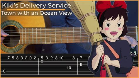 Kiki S Delivery Service A Town With An Ocean View Simple Guitar Tab Acordes Chordify