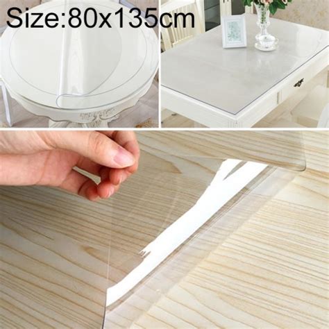 투명 부드러운 유리 식탁보 가정용 방수 식탁보 Pvc 테이블 매트 두께 1mm 크기 80x135cm