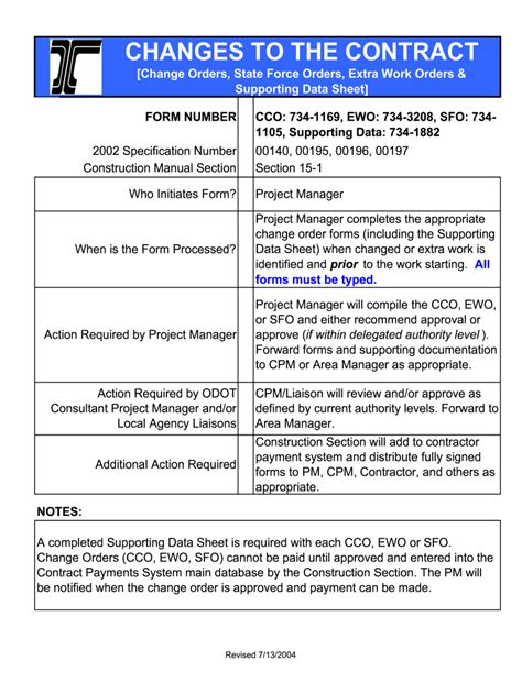 Odot Construction Forms Fill Out Sign Online Dochub