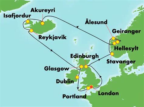 Map Of Cruise Destinations In Europe