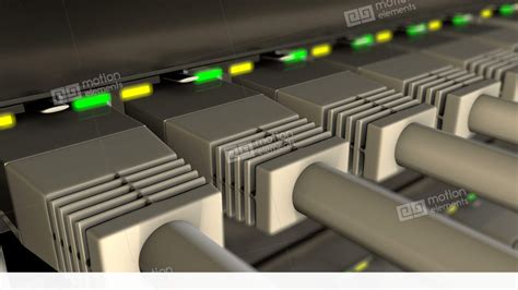 Utp Cables Plugged In To Network Switch Loop Stock Animation 11576520