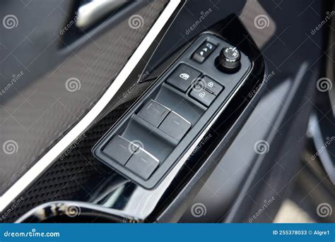 Side Mirror Switch Control And Window Button Stock Image Image Of