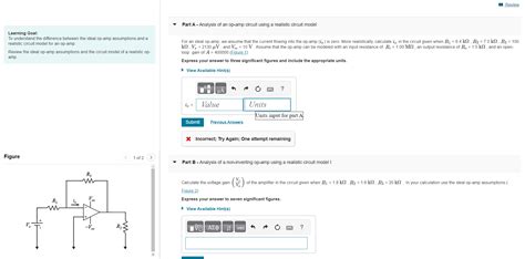 Solved Part A Analysis Of An Op Circuit Using A Chegg Com