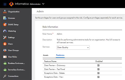 Verifying Exception Task Feature Privileges