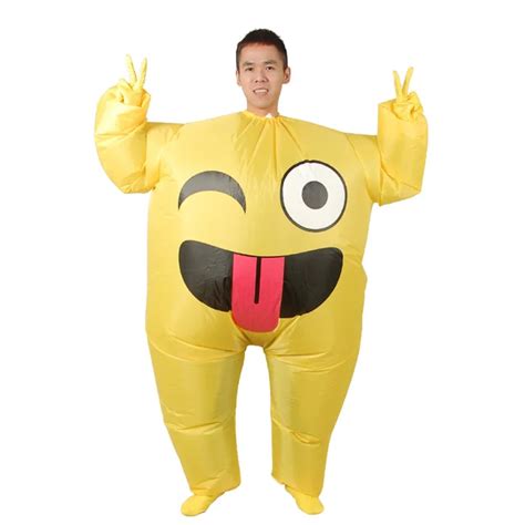 Buy Inflatable Face Emoji Costume For Adult Cosplay