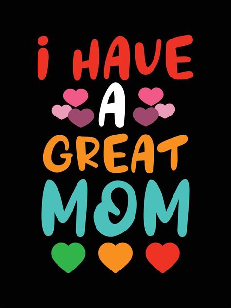 Colorful Lettering Mothers Day Quote Happy Mom Shirt Vector Typography
