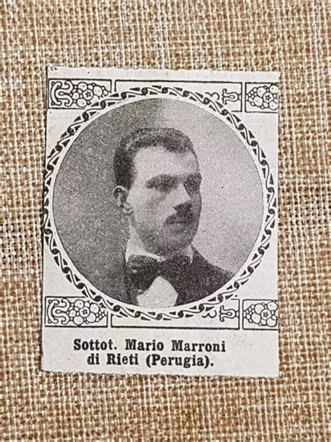 WW1 PRIMA GUERRA Mondiale 1914 1918 Caduto Per La Patria Mario Marroni