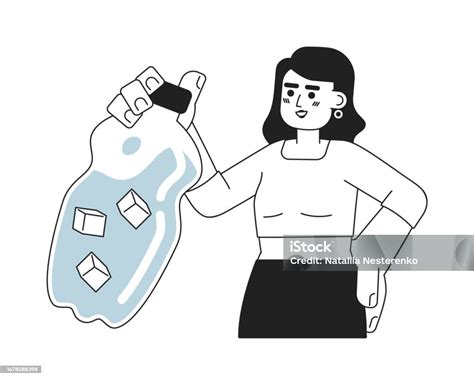 여름철 흑백 개념 벡터 스팟 일러스트레이션에서 수분 유지 2차 도형에 대한 스톡 벡터 아트 및 기타 이미지 2차 도형