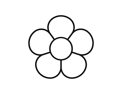 Basic Flower Comes In 8 Sizes Etsy Canada Easy Flower Drawings