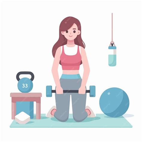 Premium Vector Vector Illustration Of Fitness Routine In Flat Design