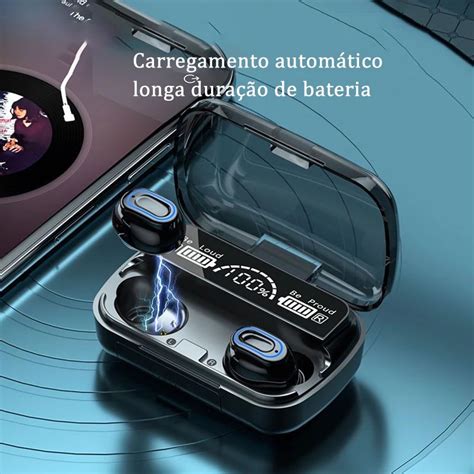 Fone De Ouvido M10 Bluetooth 51 Com Display Led Tws Touch Redução De
