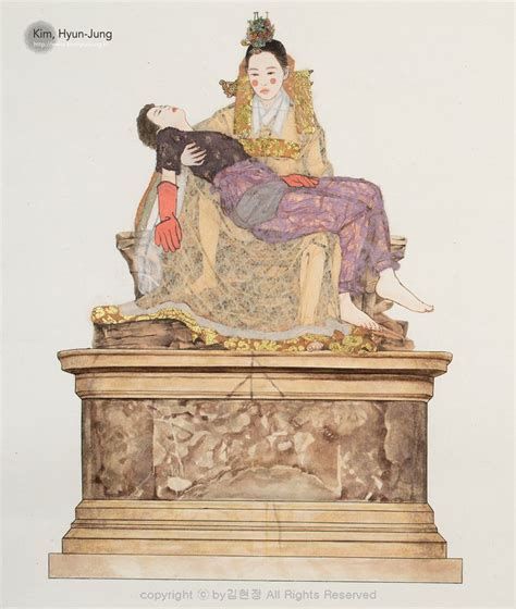 한국화가 김현정 일러스트레이션 한국화 그림