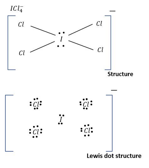 Draw The Lewis Structure For Icl4 And Provide The Following Class 11 Chemistry Jee Main