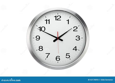 Reloj De Pared Redondo Grande De La Oficina Aislado Imagen De Archivo