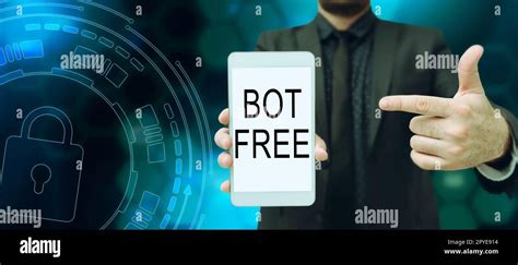 hand writing sign bot free business concept a computer program that