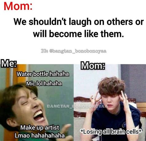🙈😆 Mic 😆 Make Up Artist😅 Water Bottle 😅 Yeontan 😂 ♡ Bts Memes