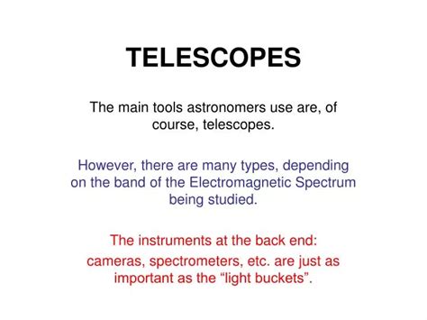 Ppt Telescopes Powerpoint Presentation Free Download Id 1364502