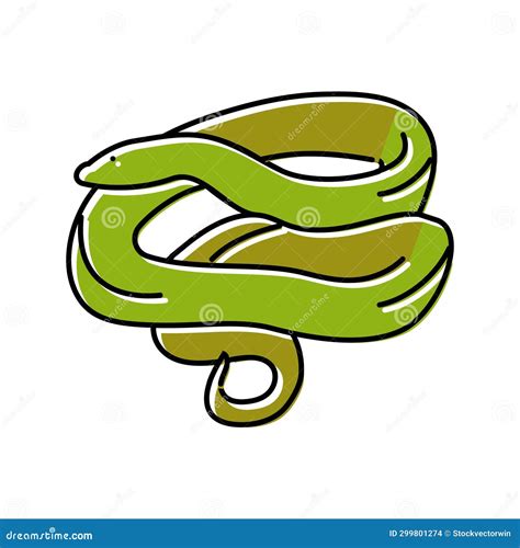 Anaconda Animal Snake Color Icon Vector Illustration Stock Illustration