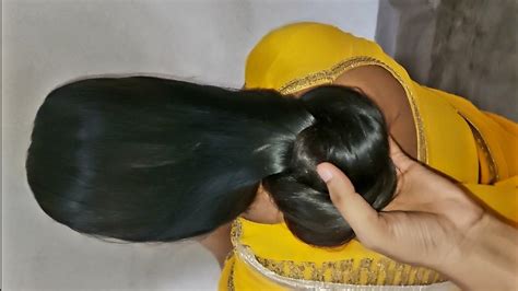 Gorgeous Women Long And Black Hair Smelling And Kissing Long Hair Play By