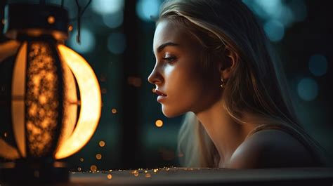 Premium Ai Image A Woman Looks At A Clock With The Time Of 7 45