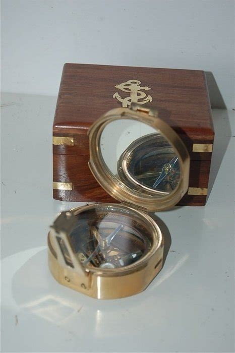 Compass Brass Wood Catawiki
