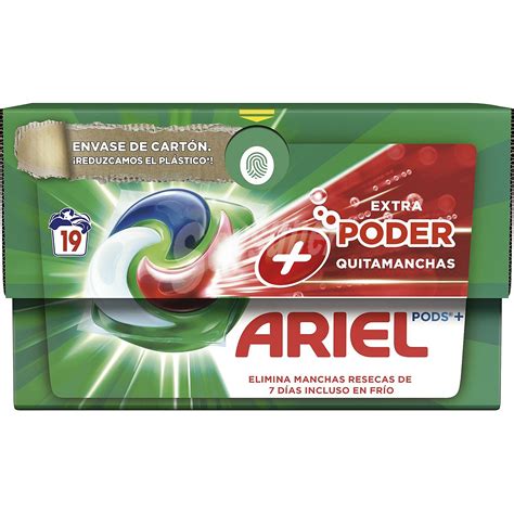 Ariel Detergente en cápsulas Todo En Uno Pods poder extra quitamanchas Ariel lavados