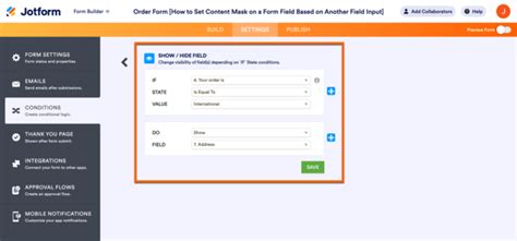 How To Set Content Mask On A Form Field Based On Another Field Input