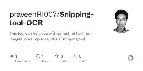 GitHub PraveenRI Snipping Tool OCR This Tool Can Help You With Extracting Text From Images