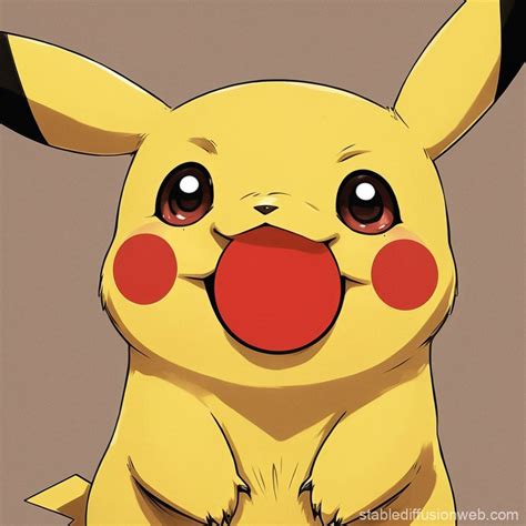 Pikachu With Red Letter P Cheeks Stable Diffusion Online
