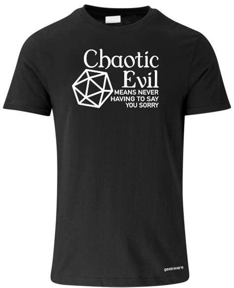 Chaotic Evil T Shirt Dungeons And Dragons Limitless Prints