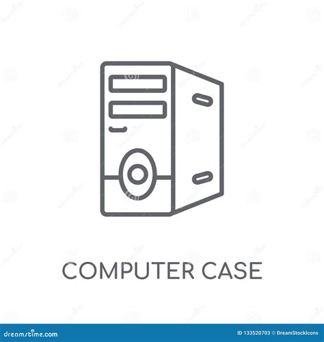 Computer Case Linear Icon Modern Outline Computer Case Logo Con Stock