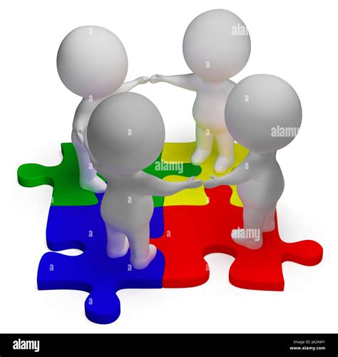 Teamwork Jigsaw Puzzle Jigsaw Puzzle Unity Solve Pieces Men Man