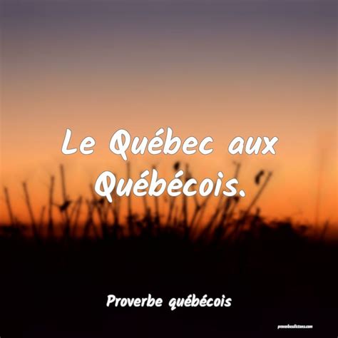 Le Québec Aux Québécois