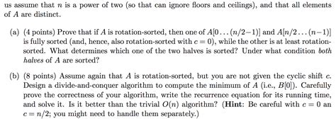 An Array A 0 N 1 Is Called Rotation Sorted If