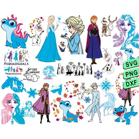 Disney Frozen Svg Bundle Frozen Elsa Svg Frozen Anna Svg Inspire