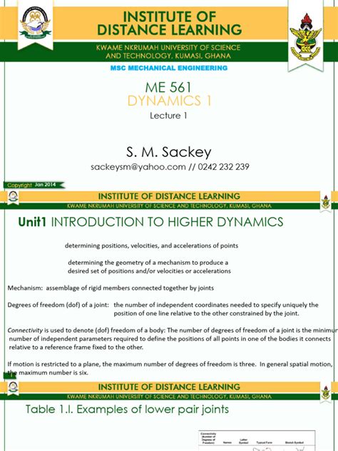 Me561 Dynamics Lectures 1 And 2 Pdf Rotation Kinematics