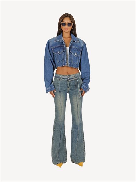 소호 크롭 데님 재킷 에이블리