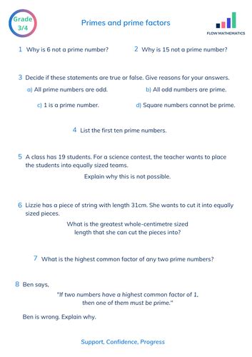 Primes And Prime Factorisation Teaching Resources