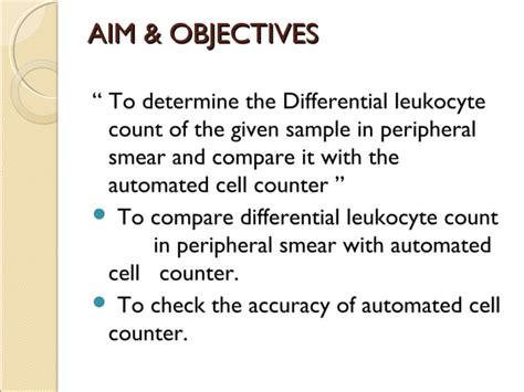 Dlc By Peripheral Smear Comparison With Automated Differential Ppt