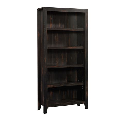 Sauder Dakota Pass 5 Shelf Bookcase Char Pine Finish Walmart