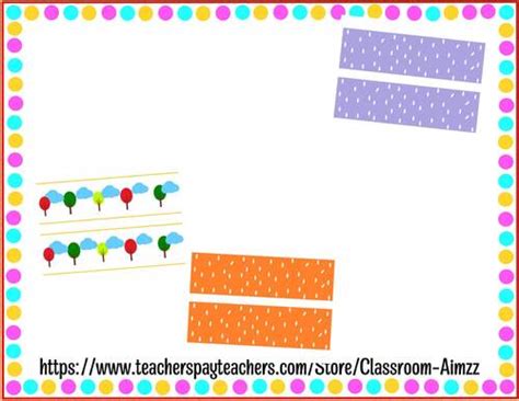 Tree Theme Printable Bulletin Board Borders Classroom Borders Borders Trims