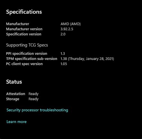 Troubleshoot At Times Windows Security Says There Is No TPM Available Please Check BIOS