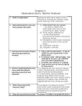 Forensic Science Textbook Babe Notes Chapter Observations