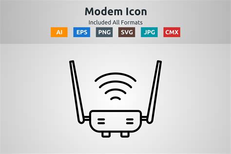 Modem Vector Outline Icon Graphic By Abidehtisham Creative Fabrica