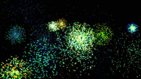 Concept F6 View Of The Realistic Fireworks In Night Sky With Random Pattern Explosion Sparks