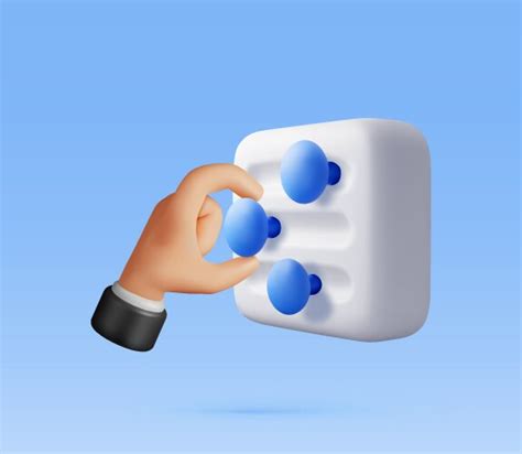 3d Filter Button And Hand Royalty Free Vector Image