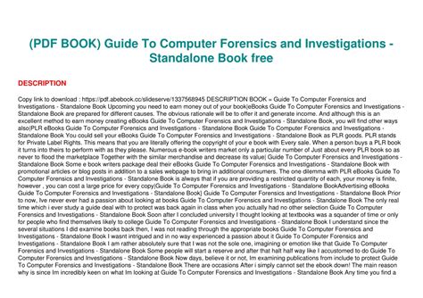 PPT PDF BOOK Guide To Computer Forensics And Investigations