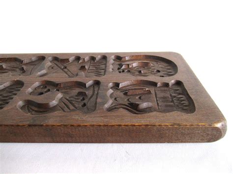 Wooden Cookie Mold Dutch Folk Art Cookie Mold Speculaas Plank Spring