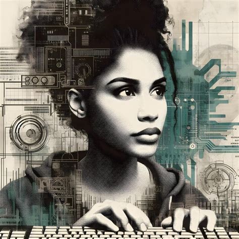 Premium Photo A Female African American Computer Programmer Digital Art